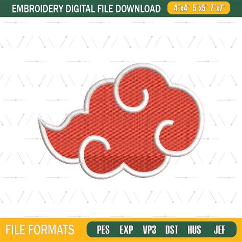 Embroidery Pattern Naruto Akatsuki Cloud Png Inspire Uplift