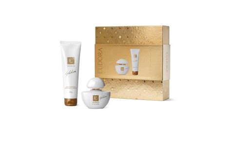 Kit Presente Natal Golden Eau De Parfum 35ml Creme Hidratante Desodorante Corporal 100g Eudora