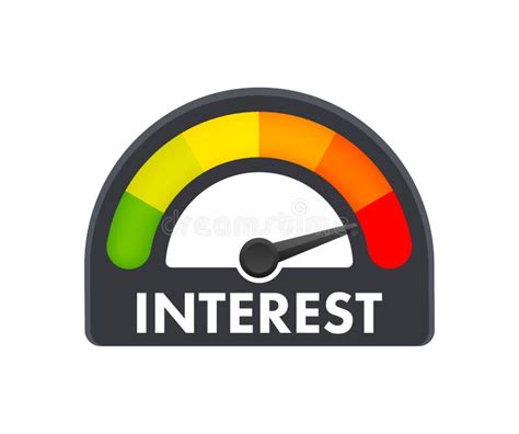 interest rate measurement scale vector stock illustration stock