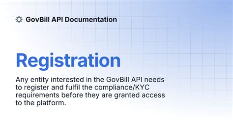 registration govbill api documentation