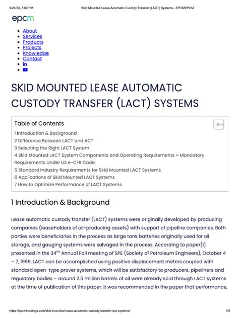 Lact Unit Systems Pdf