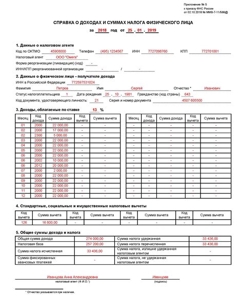 Справка 2 НДФЛ 2019 новая форма бланк образец заполнения