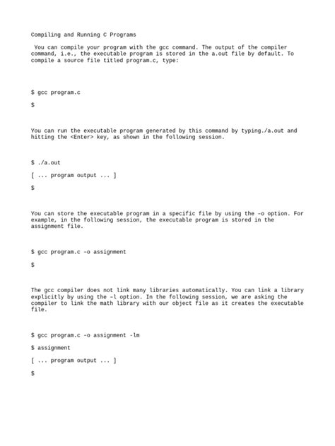 Gcc Command Pdf