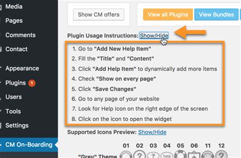 Cm Onboarding Cmob Plugin Settings Creativeminds Products