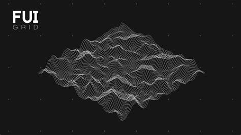 Fui Gui 3d Landscape Scan Grid Abstract Royalty Free Vector