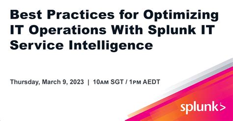 Splunk On Linkedin Best Practices For Optimizing It Operations With Splunk It Service