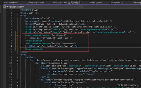 Net Core Environment Tag Helper 环境配置文件 Appsettingjson Error 50024 Internal Server Error