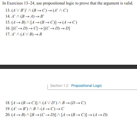 Solved In Exercises Use Propositional Logic To Prove Chegg