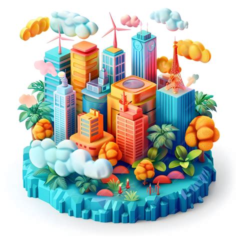 Premium Photo Glossy 3d Flat Icon Zero Emissions Logo Concept For