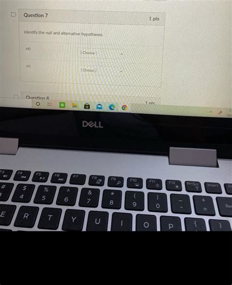 solved question 7 1 pts identify the null and alternative