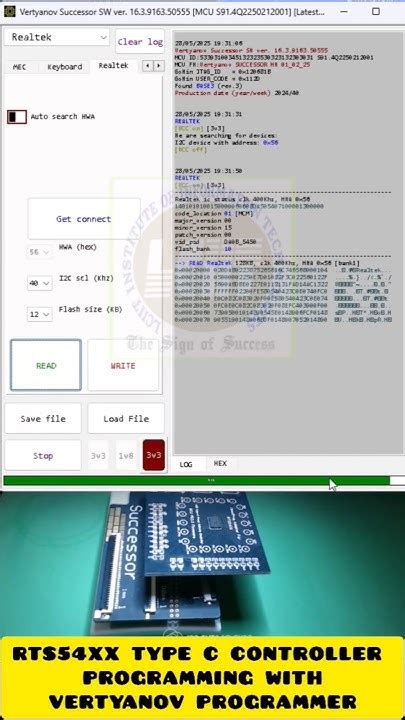 Rts5455 Type C Controller Ic Successfully Programmed With Vertyanov Successor Programmer Youtube