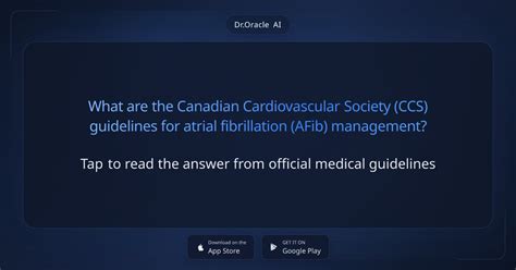 What Are The Canadian Cardiovascular Society Ccs Guidelines For