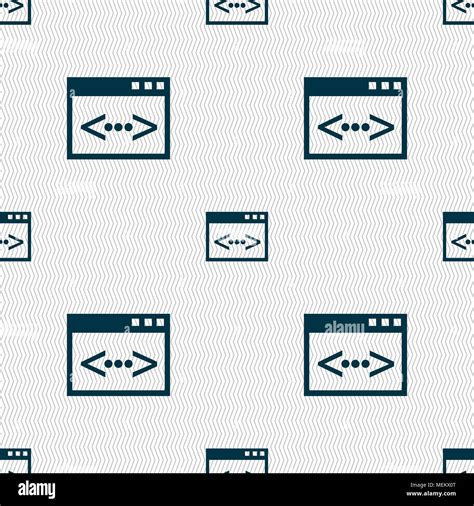 Code Sign Icon Programmer Symbol Seamless Abstract Background With
