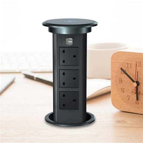 Motorised Pop Up Socket With Bluetooth Speaker Wireless Charging