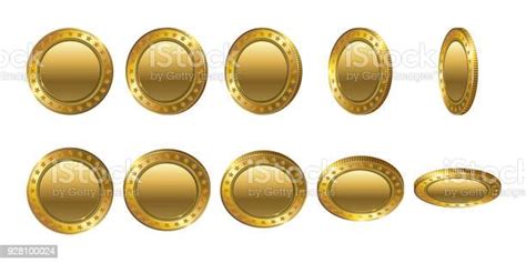 빈 3 차원 금화의 집합입니다 다른 각도 플립 0명에 대한 스톡 벡터 아트 및 기타 이미지 0명 가격 경제 Istock