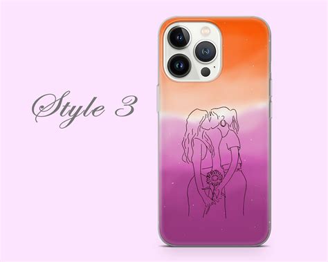 Lgbtq Lesbian Flag Silhouette Pride Phone Case For Iphone 14 13 Pro