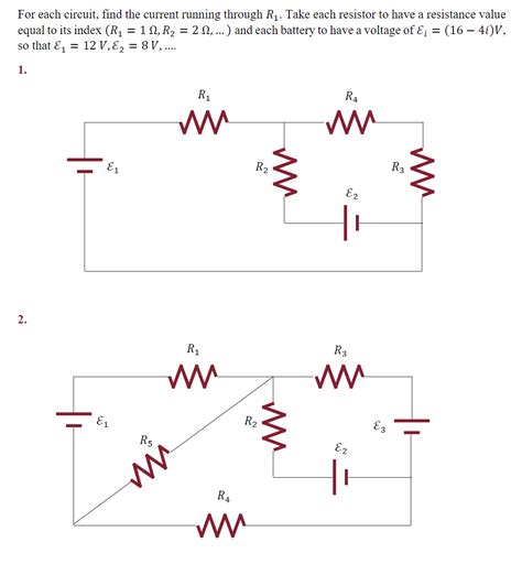Solved For Each Circuit Find The Current Running Through Chegg