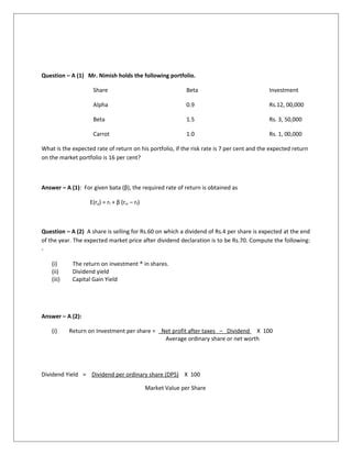 Financial Management Semester DOC