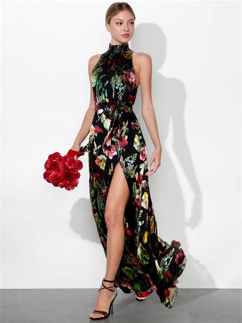 Dita Maxi Dress In In The Wind Floral Alice Olivia