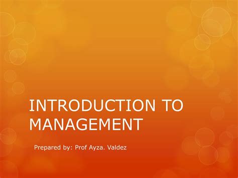 INTRODUCTION TO MANAGEMENT - ppt download
