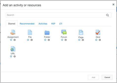 activity chooser moodledocs
