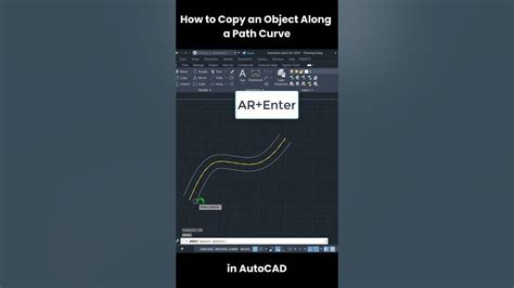 How To Copy An Object Along A Path Curve In Autocad Autocad Tips And