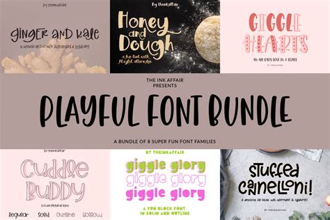Sale Playful Font Bundle Font Bundles Cool Fonts Whimsical Fonts