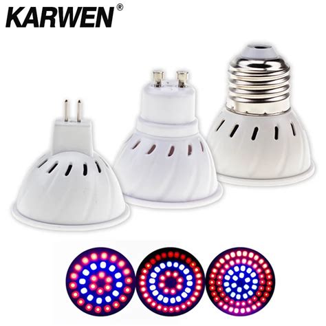 풀 스펙트럼 Led 식물 성장 전구 실내 정원 식물용 피토 램프 꽃 수경 재배 E27 Mr16 Gu10 220v그로잉 램프 Aliexpress