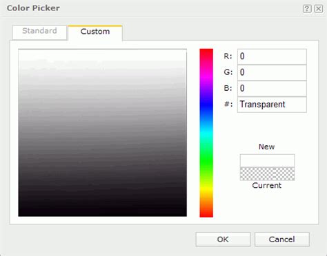 Color Picker Dialog Box Properties Logi Analytics