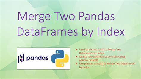 Pandas Merge DataFrames On Index Spark By Examples