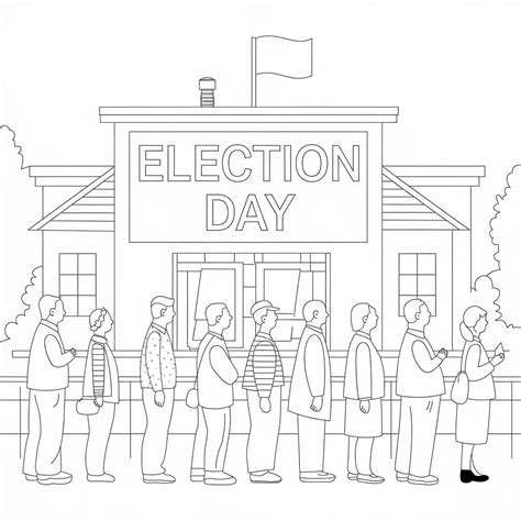 Election Day Coloring Pages Coloringlib