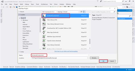 Brokered Windows Runtime Component In Windows Store Apps Access Serial
