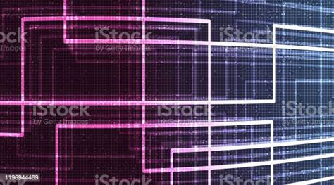 기술 배경에 빛 보라색 네온 회로 마이크로 칩 하이테크 디지털 및 네트워크 개념 디자인 벡터 그림 테크놀로지에 대한 스톡 벡터 아트 및 기타 이미지 Istock