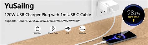 120w Fast Charger With 6a Turbo Charging Type C Cable 1m For Xiaomi 14
