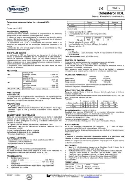Hdl Spinreact Pdf Chemistry Science