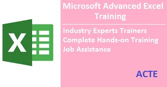 Advanced Excel Training In Chennai Best MS Excel Cosurse