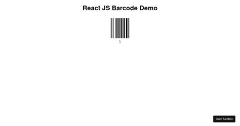React Jsbarcode Forked Codesandbox