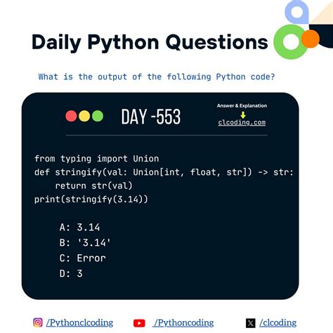 Python Coding Challenge Day 553 What Is The Output Of The Following Python Code Python Coding