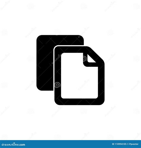 copy file icon duplicate document stock vector illustration of