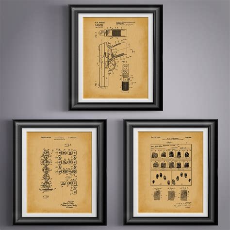 Csi Prints True Crime Wall Decor Gun Patent Dna Patent Fingerprint