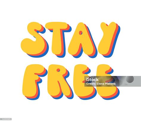 레터링이 있는 사이키델릭 스티커 무료로 숙박하세요 텍스트가 있는 벡터 만화 그림입니다 흰색 바탕에 노란색 그루비 단어입니다 이상한 그래픽 1970 1960 1969 년에