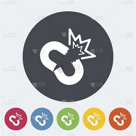 断开连接，单面图标