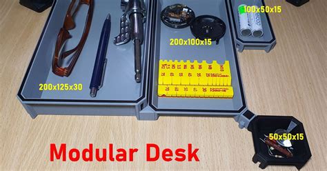 Modular Desk Trays Parametric By Gfs Download Free Stl Model