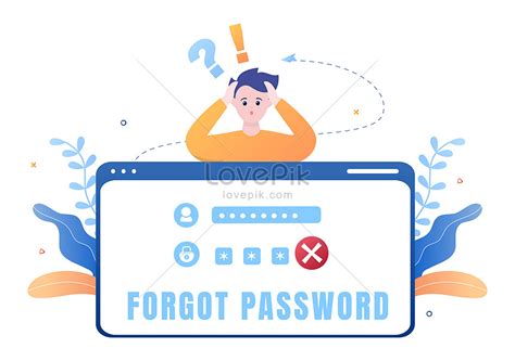 Forgot Password And Account Login For Web Page Illustration
