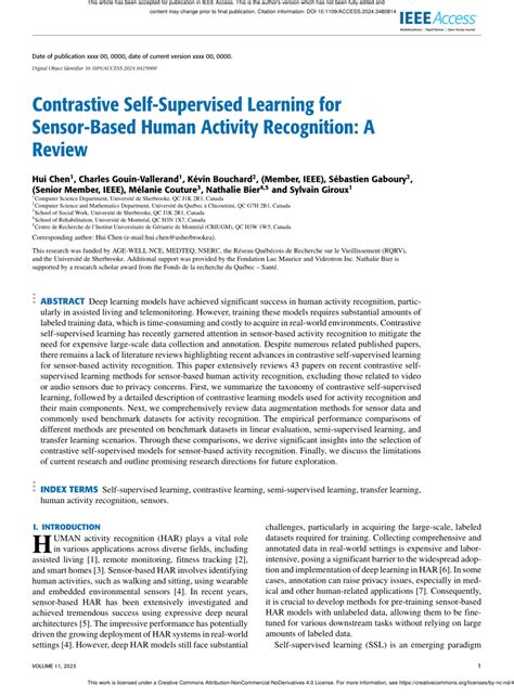 Pdf Contrastive Self Supervised Learning For Sensor Based Human Activity Recognition A Review