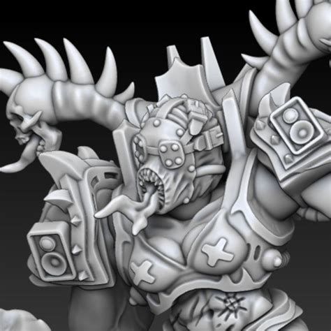 3d Printable Demented Possessed Modular Chaotic Marines Presupported By Chad Hoverter