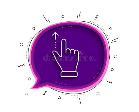 Touchscreen Gesture Line Icon Slide Up Arrow Sign Swipe Action Vector Stock Vector