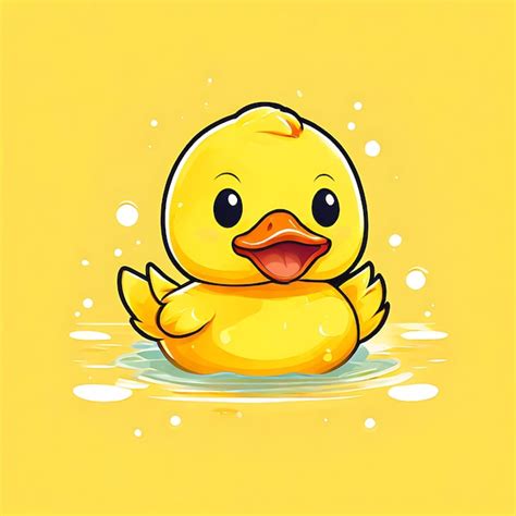 Premium Photo Cute Yellow Duck Cartoon Character