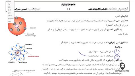 فیزیک اتمی تکامل الگوهای اتمی جلسه14