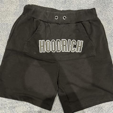 Hoodrich Lap Print Logo Shorts Size Xs Depop